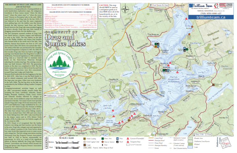 Map & History – Drag & Spruce Lakes Property Owners Association